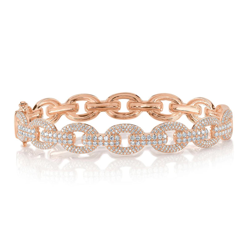 Pavé Chain Link Diamond Bangle