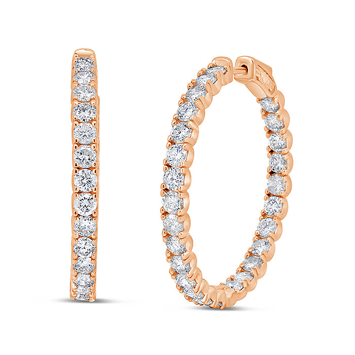 5.69ct Inside & Out Diamond Hoops