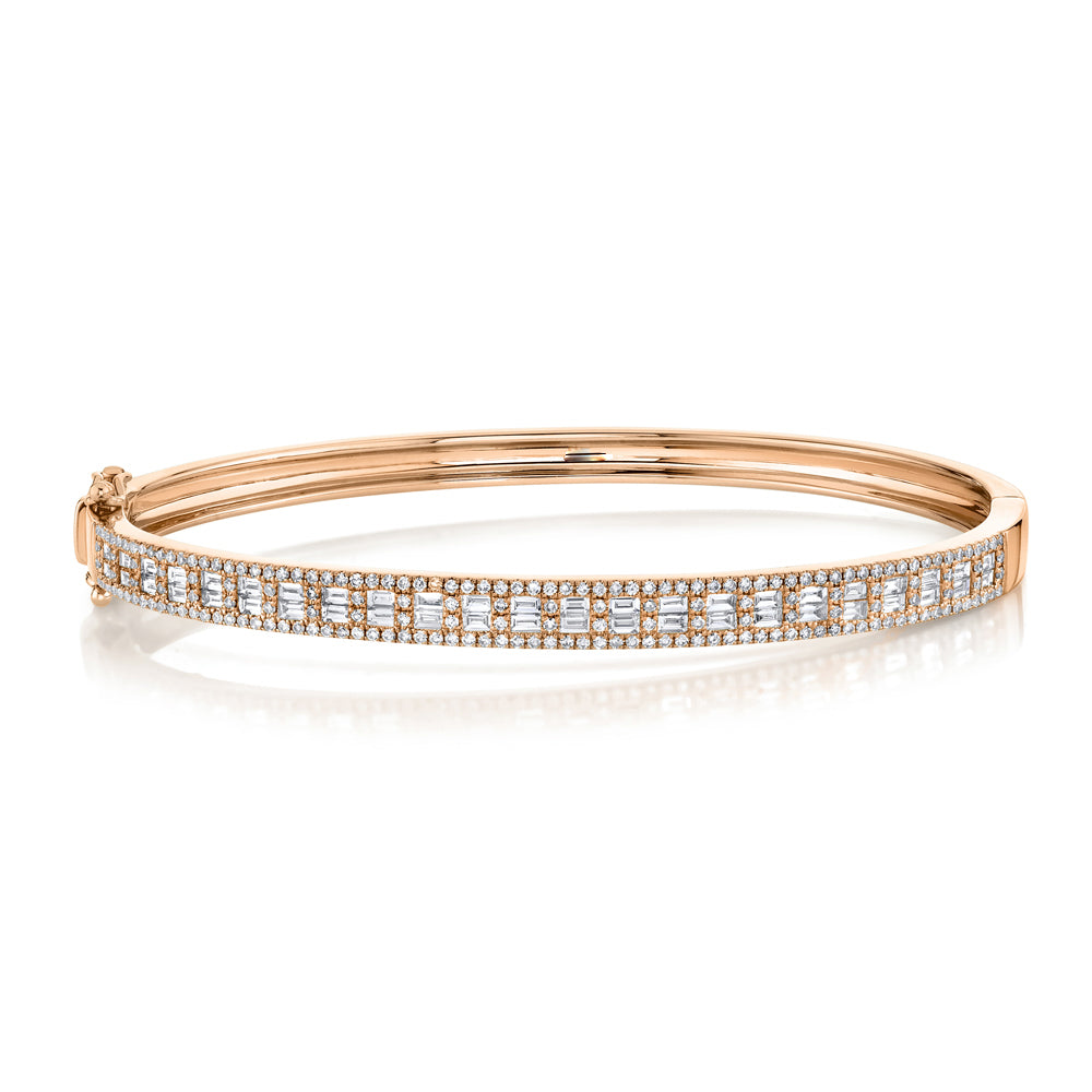 Double Row Baguette Bangle