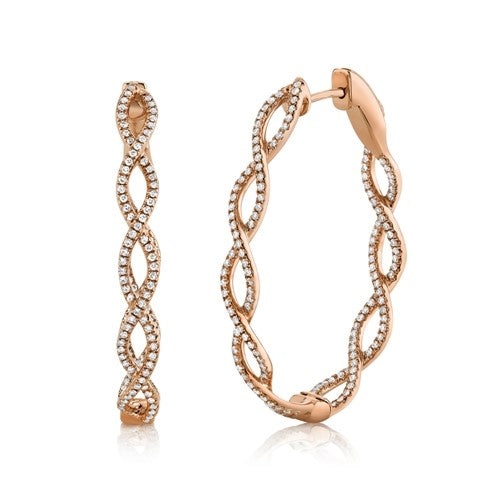 Diamond Oval Hoops